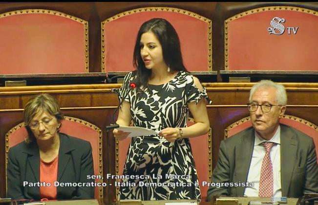 LA SENATRICE LA MARCA (PD) INTERVIENE IN AULA SULL’ACCORDO DI SICUREZZA ...